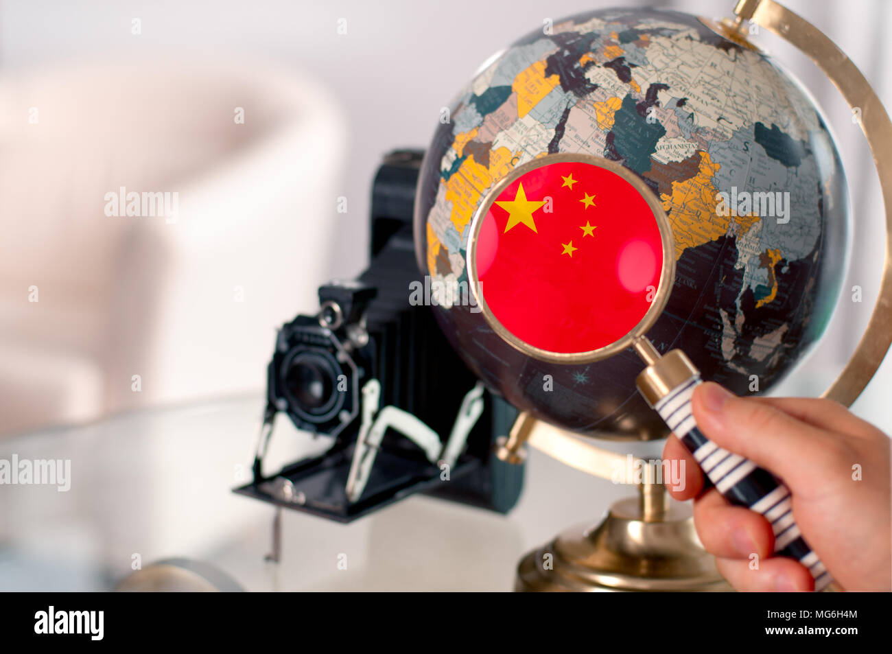 See through china flag hi-res stock photography and images - Alamy