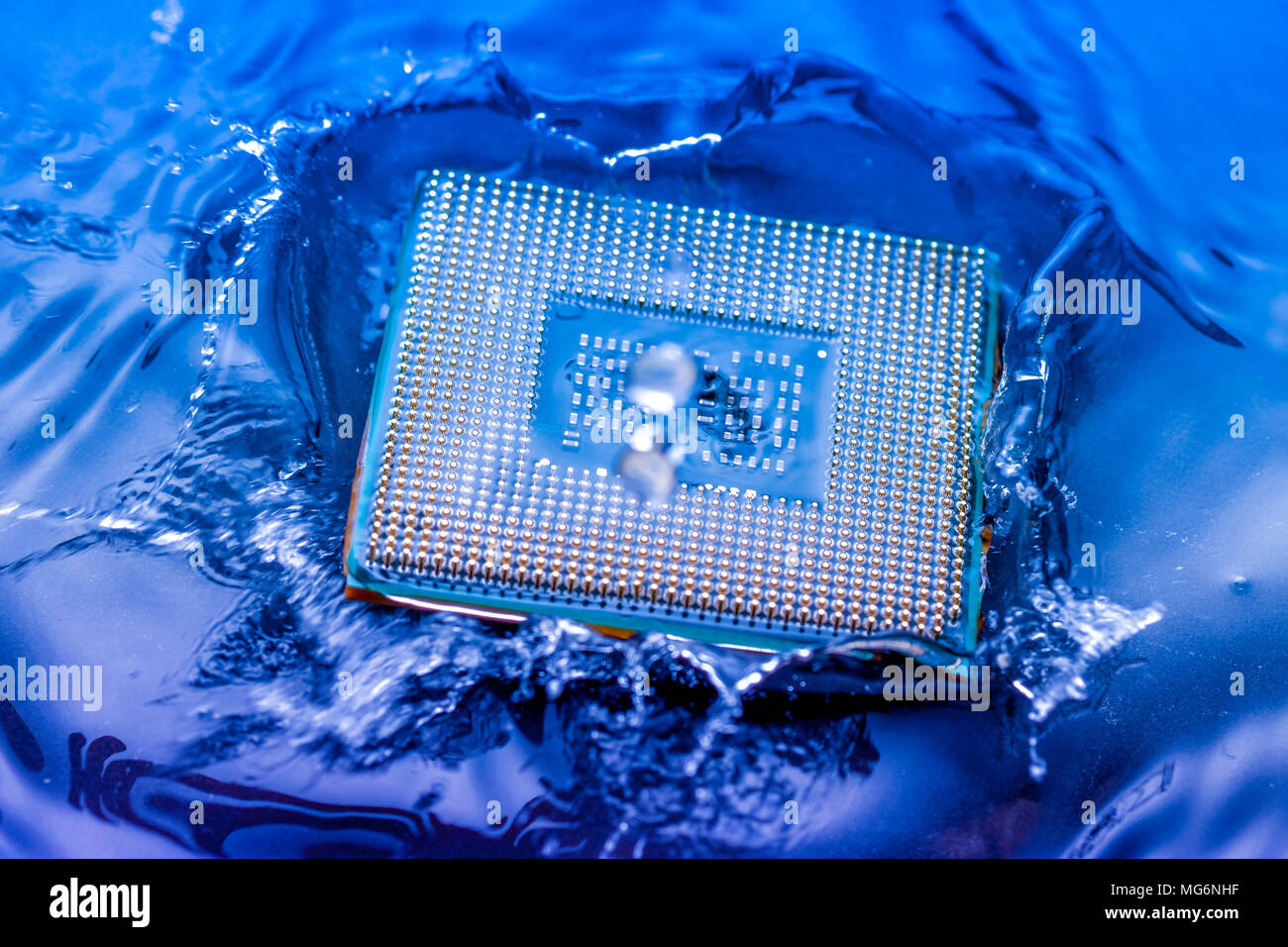 technology cyber electronic concept. cpu ram computer Fall into the ...