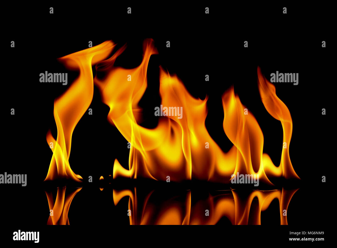 very hot fire abstract background. fire on the black background Stock ...