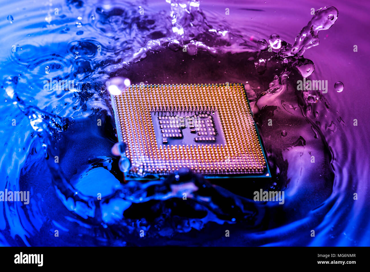 technology cyber electronic concept. cpu ram computer Fall into the ...
