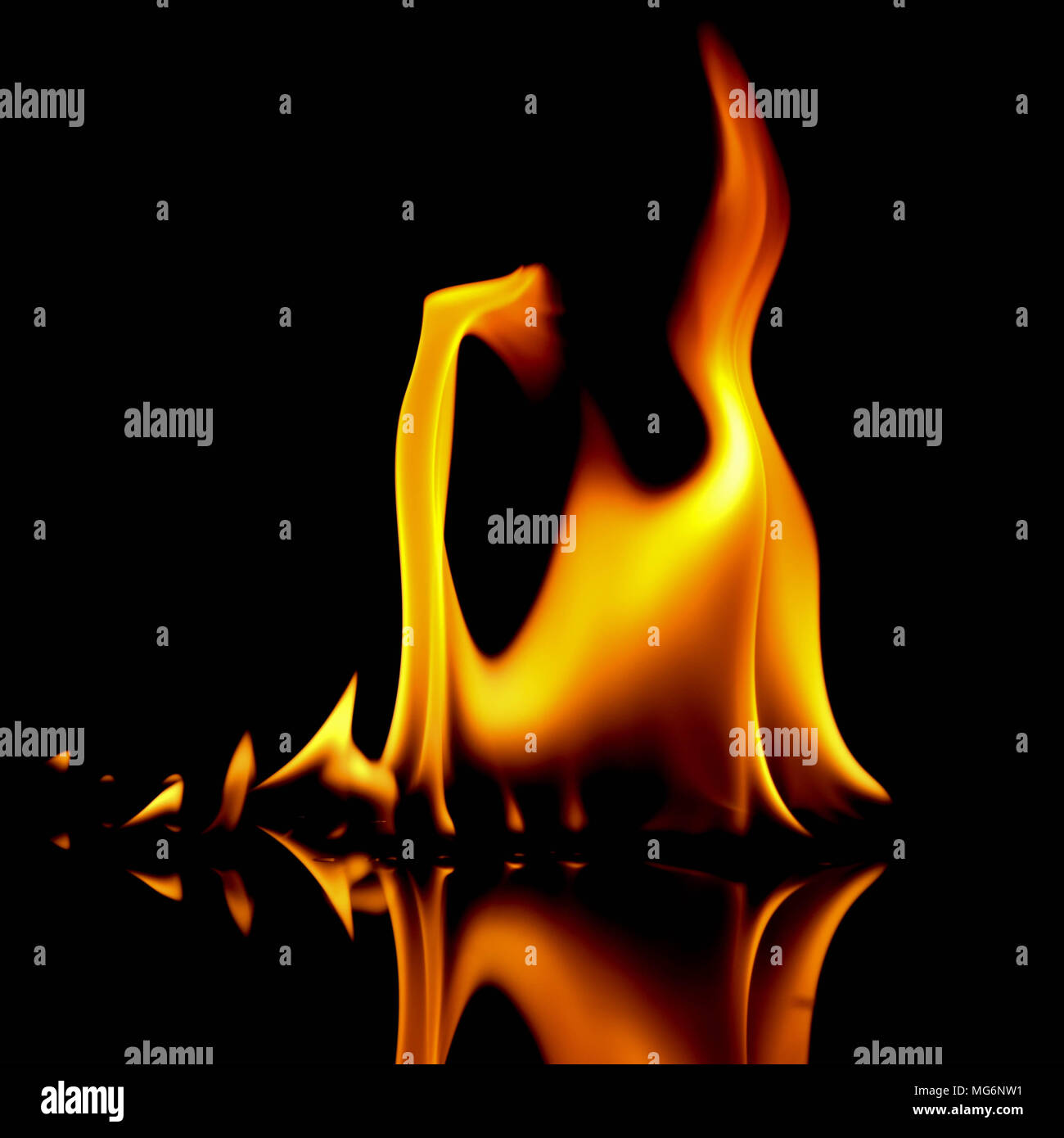 very hot fire abstract background. fire on the black background Stock ...