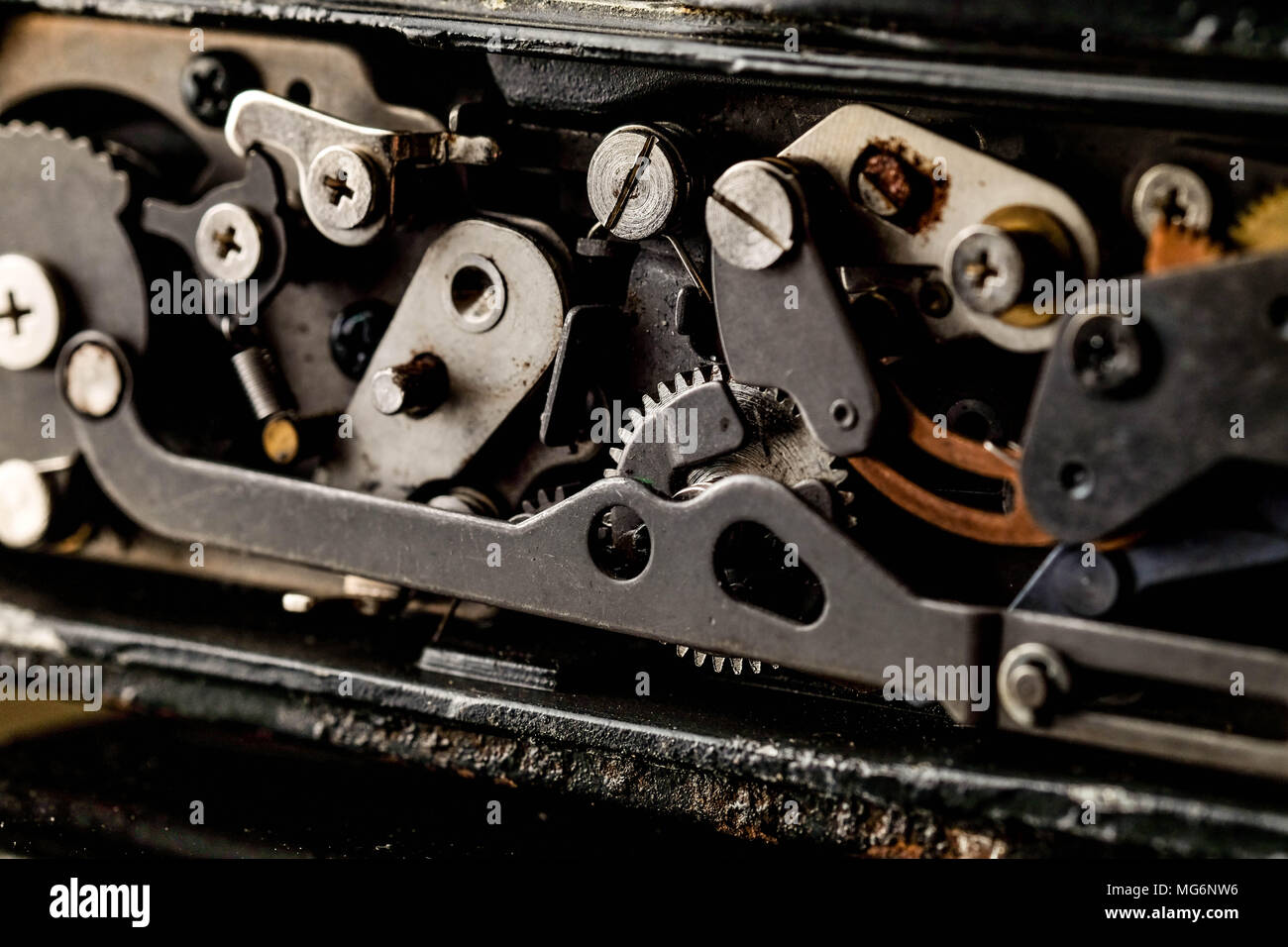 grunge retro vintage background. gears from old mechanism Stock Photo ...