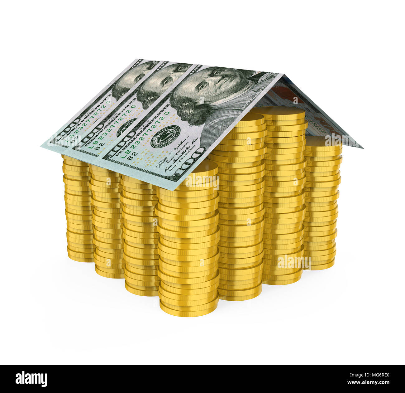 House Money Concept Isolated Stock Photo - Alamy