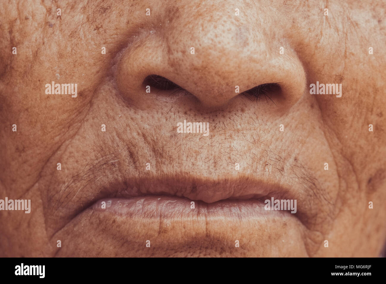 Close-up view of a very old woman mouth Stock Photo - Alamy