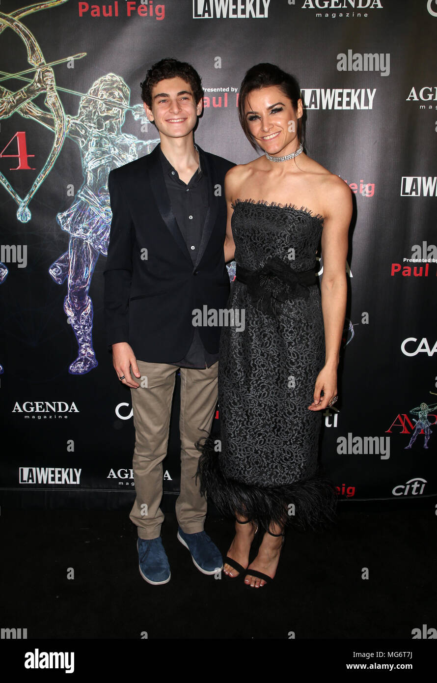 BEVERLY HILLS, CA - APRIL 26: David Mazouz, Kachina Dechert, at the ...