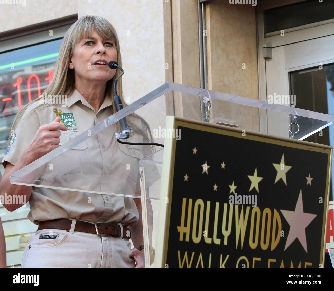 Los Angeles, CA, USA. 26th Apr, 2018. Terri Irwin at the induction ...