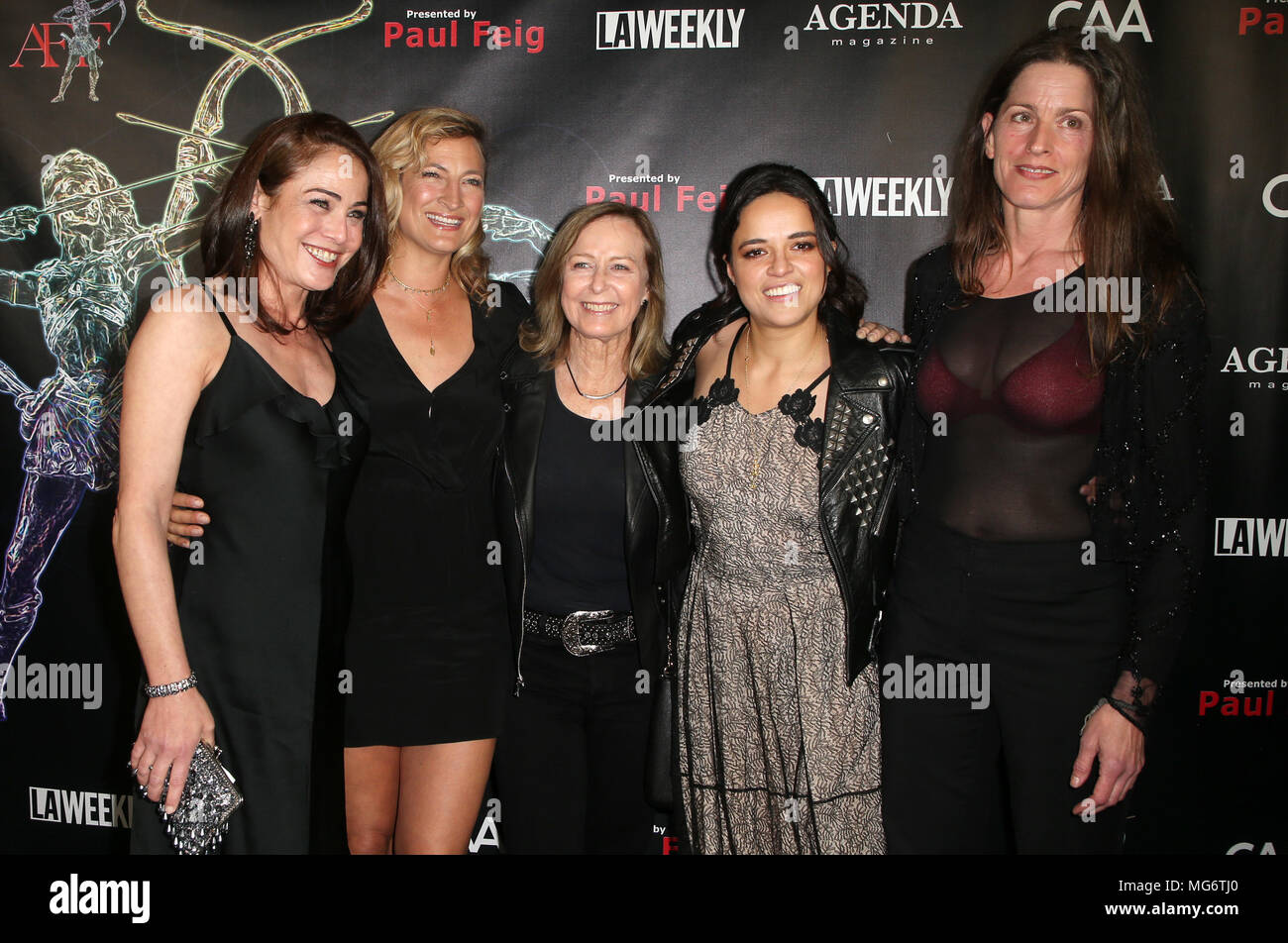 BEVERLY HILLS, CA - APRIL 26: Yancy Butler, Zoe Bell, Debbie Evans ...