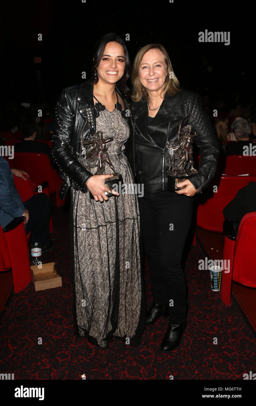 Beverly Hills, Ca. 26th Apr, 2018. Michelle Rodriguez, Debbie Evans, at the 2018 Artemis Awards ...