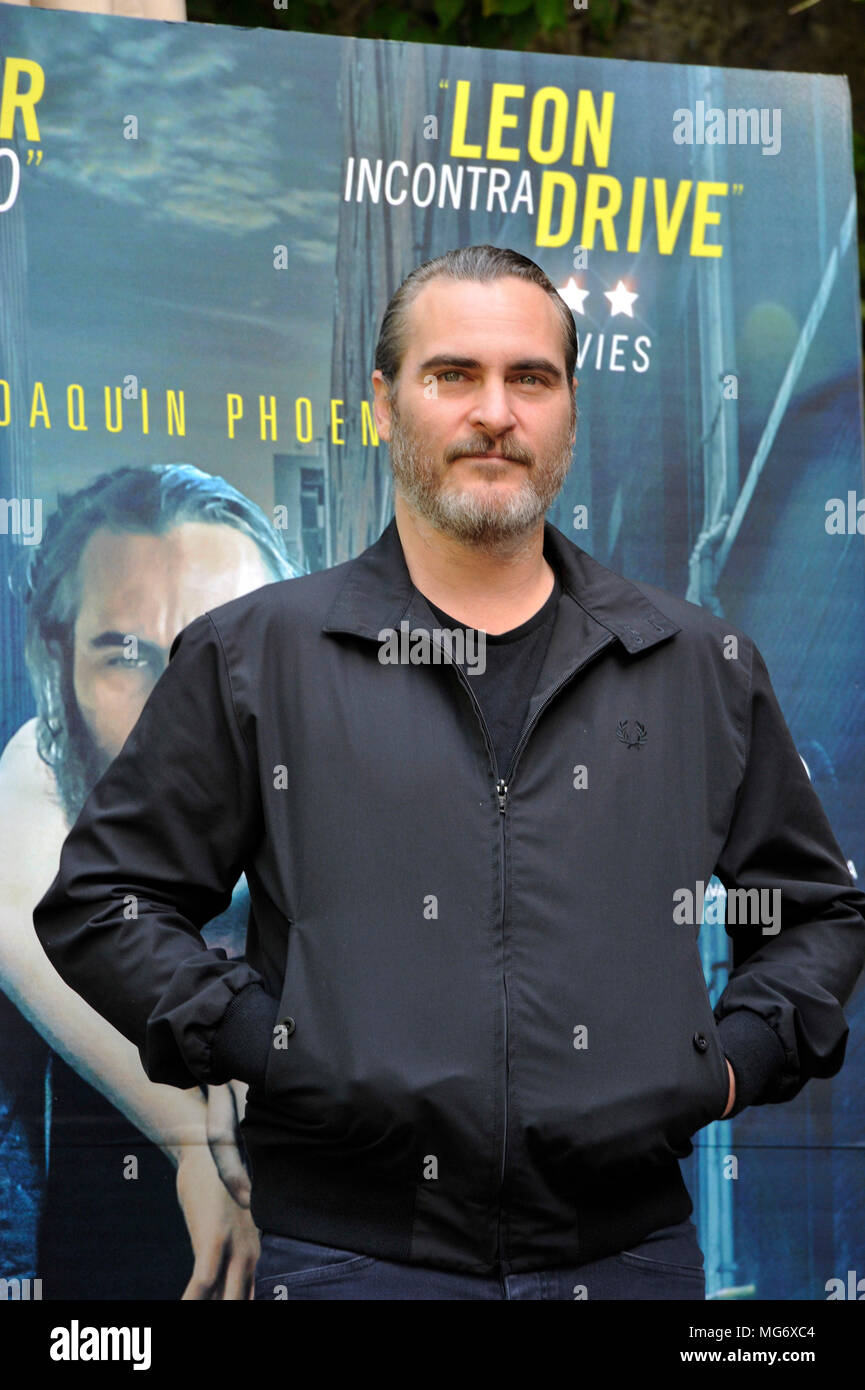 Rome, Photocall of the film "Beautiful Day" Pictured: Joaquin Phoenix ...