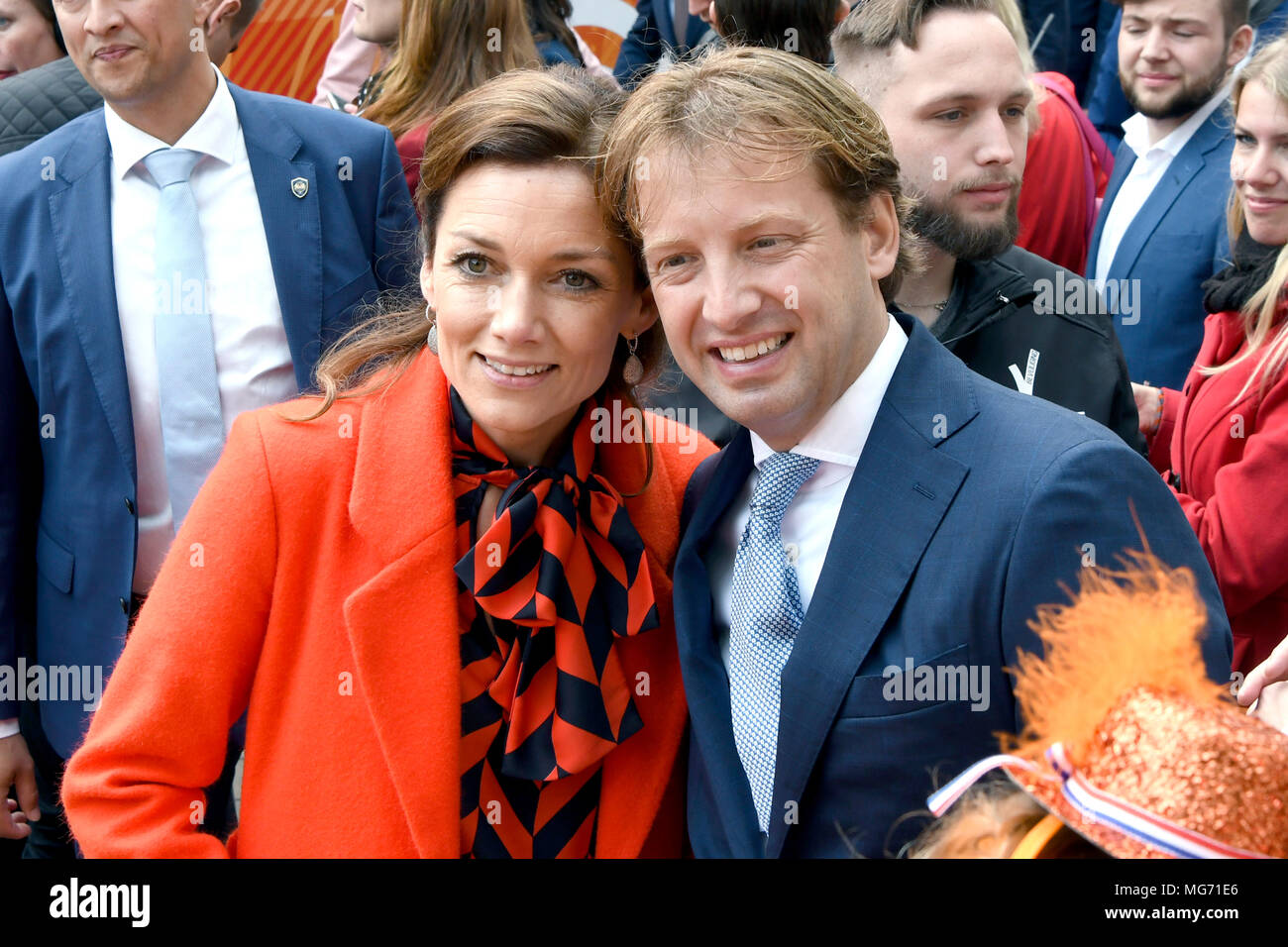 Groningen, Netherlands. 27th Apr, 2018. Prins Floris and Princess Aimée ...