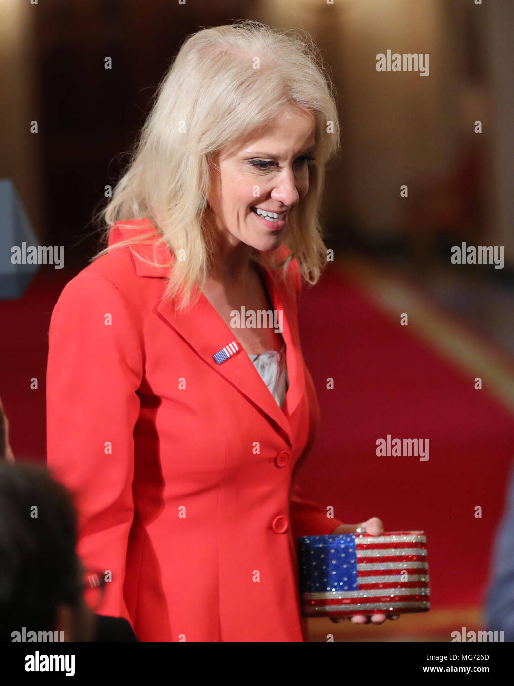 27 April 2018, US, Washington: Advisor to Donald Trump, Kellyanne ...