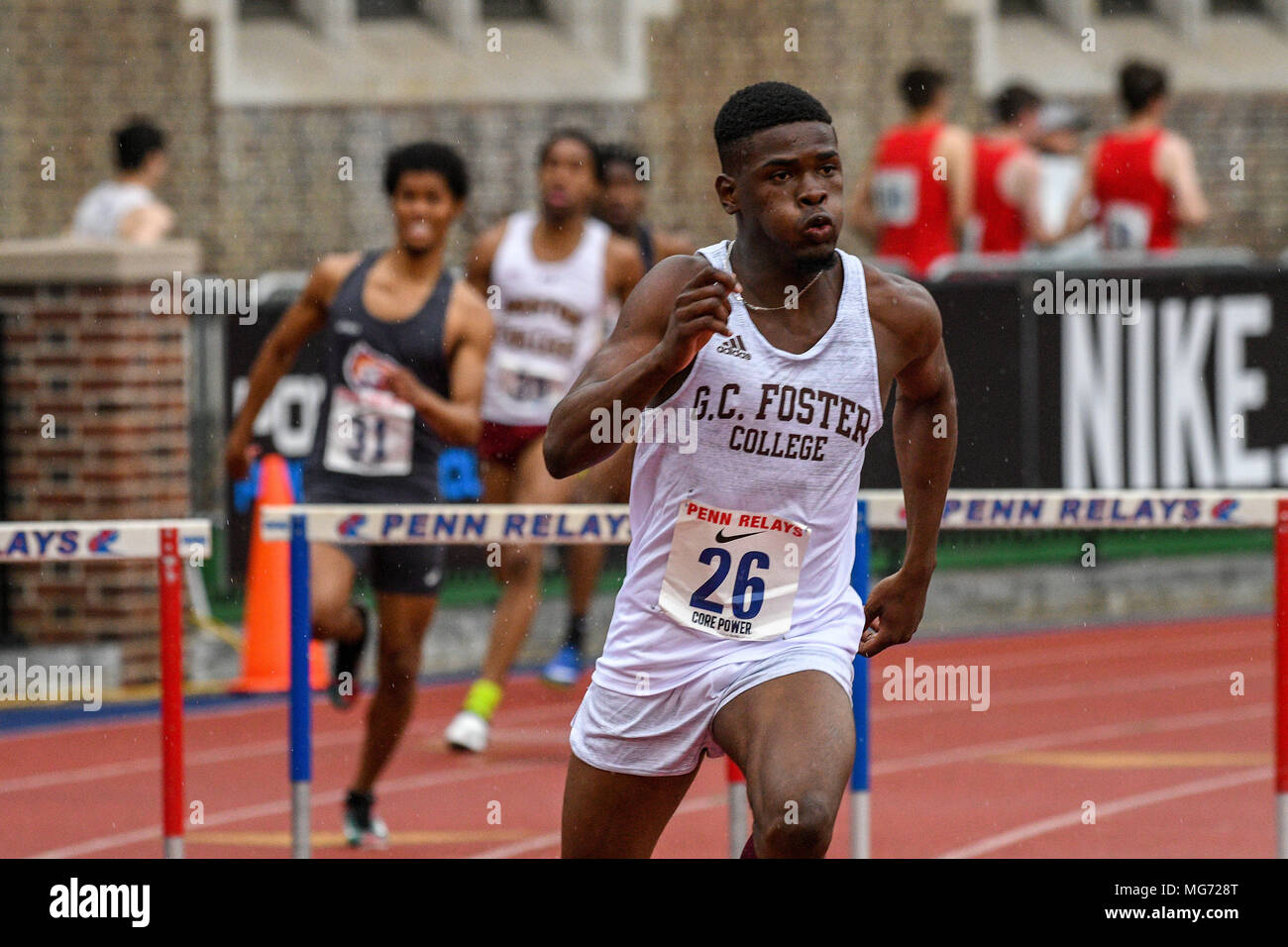 April 27, 2018 - Philadelphia, Pennsylvania, U.S - College hurdler ...
