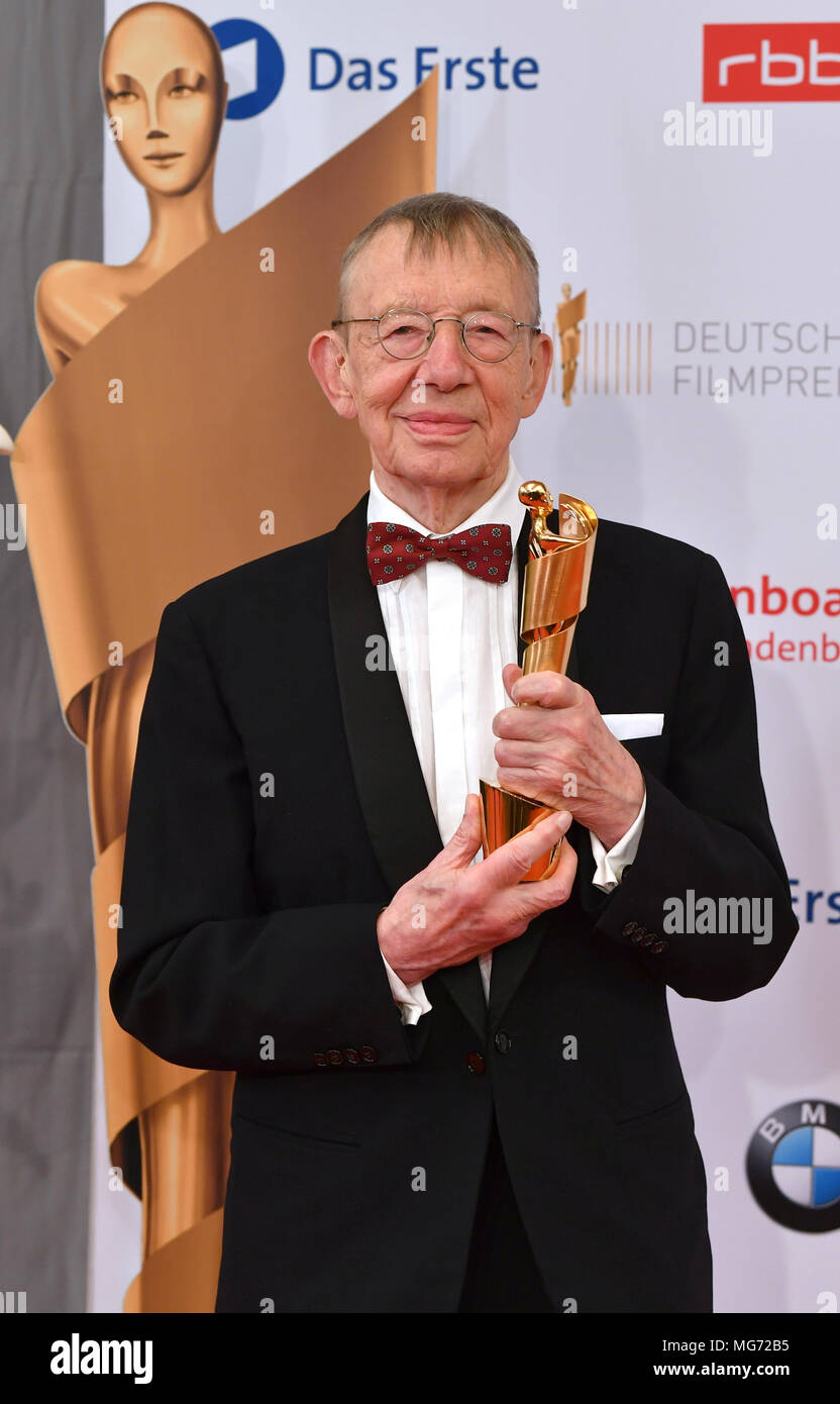 27 April 2018, Germany, Berlin: Actor hark Bohm showing his 'honorary ...