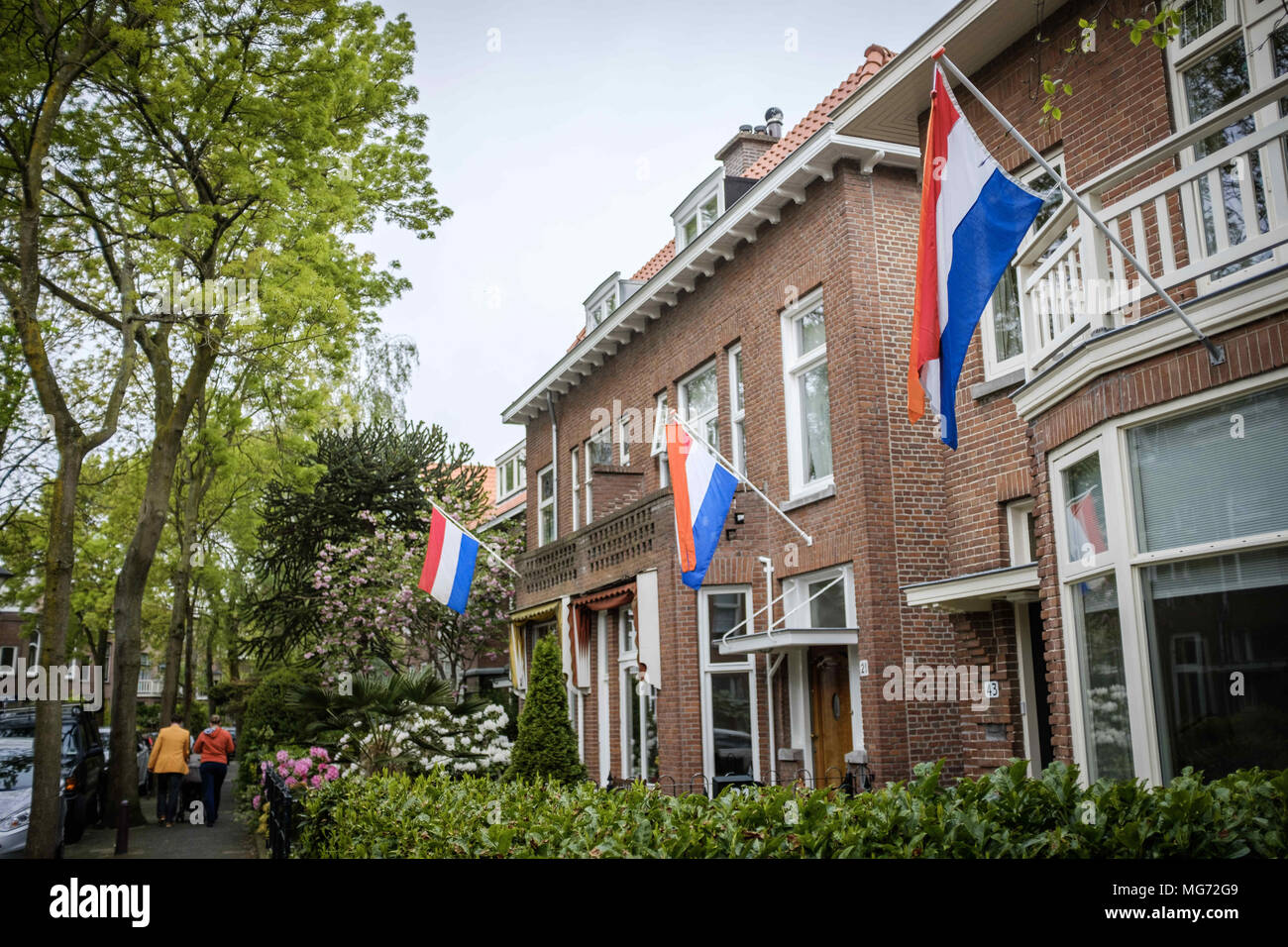 April 27, 2018 - Rijswijk, Rijswijk, Netherlands - National flags seen ...