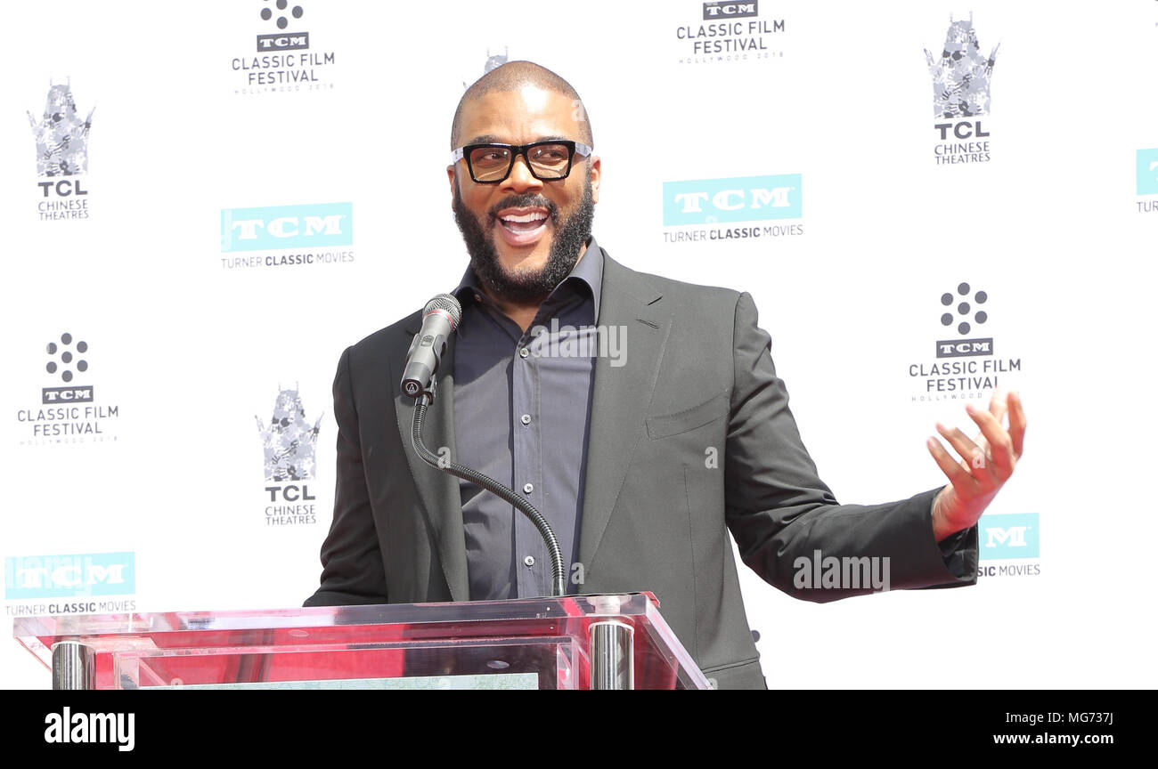 Hollywood, California, 27 April 2018. Tyler Perry. Hand and Footprint ...
