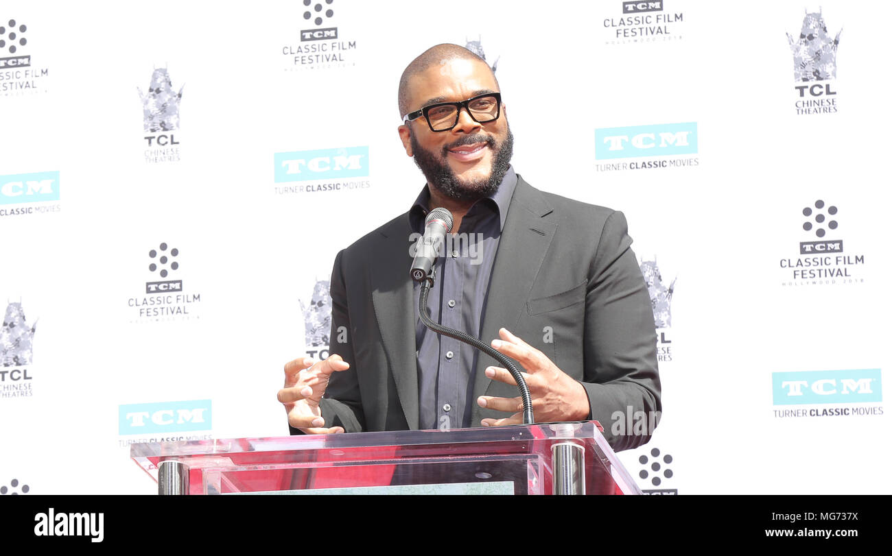 Hollywood, California, 27 April 2018. Tyler Perry. Hand and Footprint ...