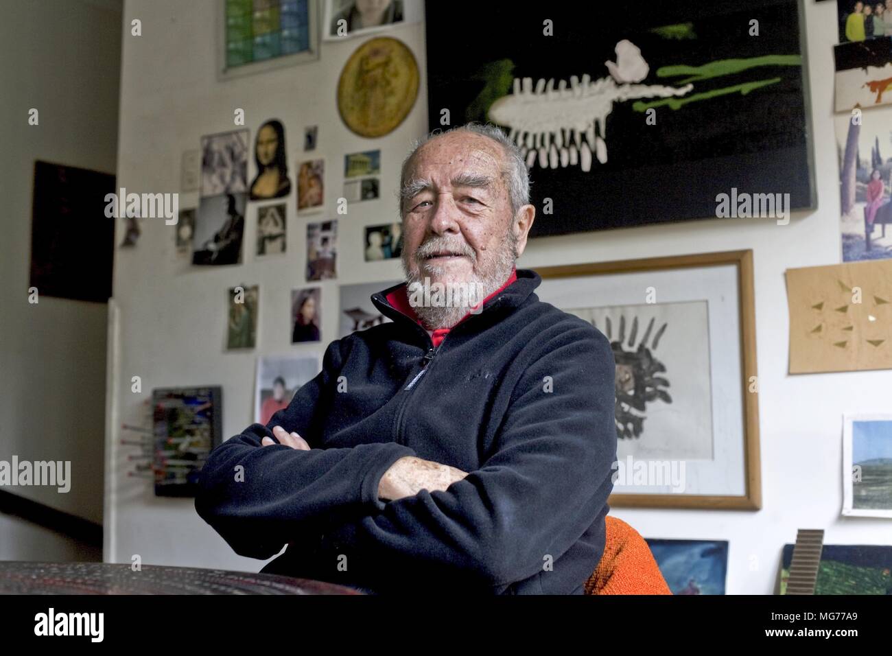 11 DE AGOSTO DE 2010 Fotos al pintor Emilio Rodriguez Larrain. FOTO ...
