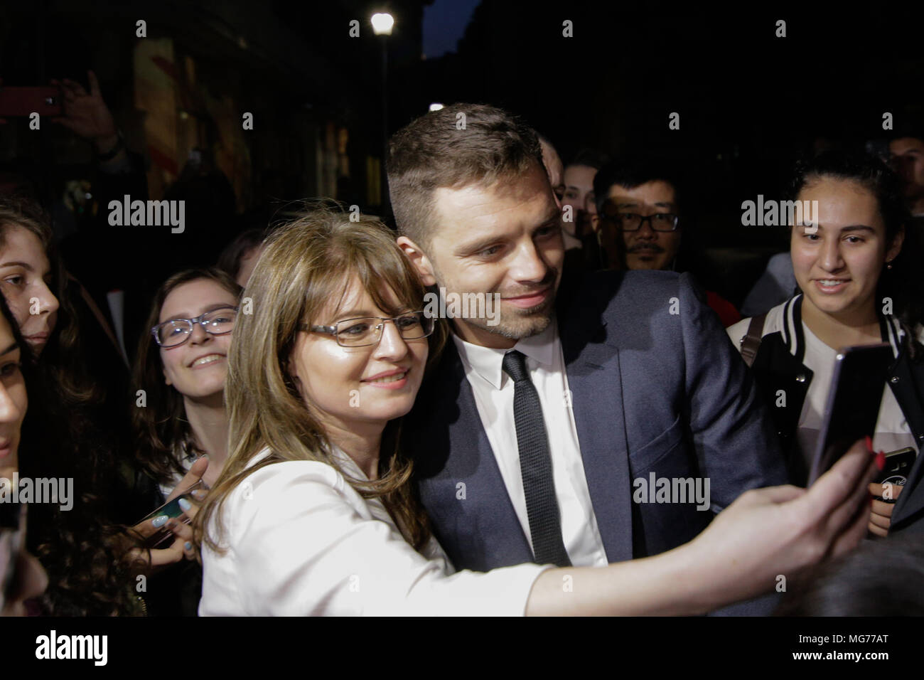 Bucharest, Romania, 27 April 2018. : Romanian born actor Sebastian Stan ...