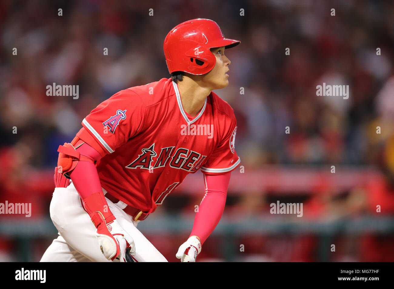 April 27, 2018: Los Angeles Angels starting pitcher Shohei Ohtani (17 ...