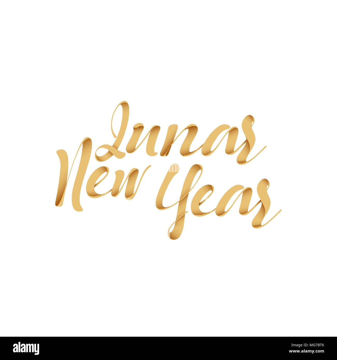 Lunar New Year lettering. Typography vector emblems text design. Usable ...