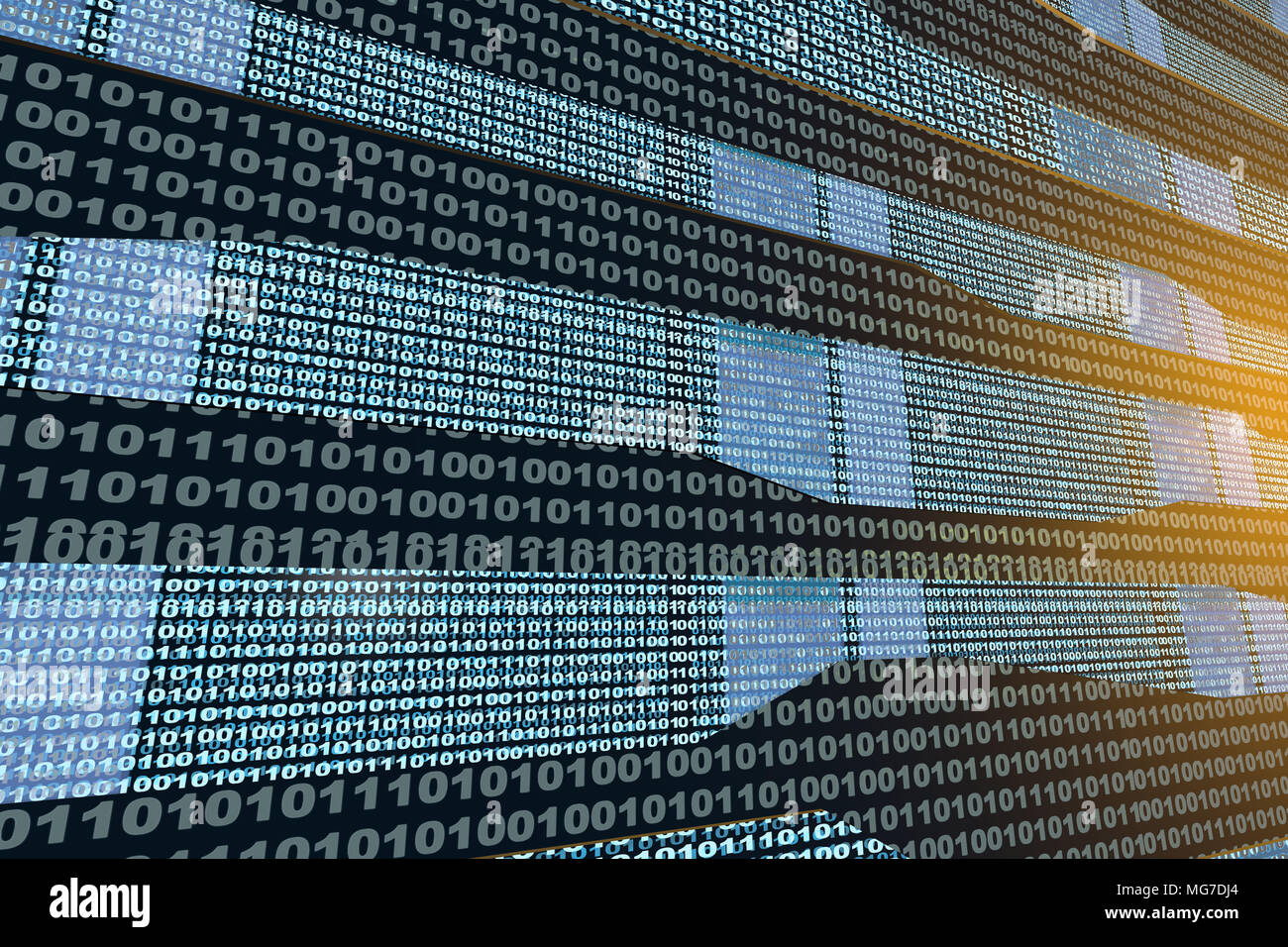 Binary code stream background. 3D illustration Stock Photo - Alamy