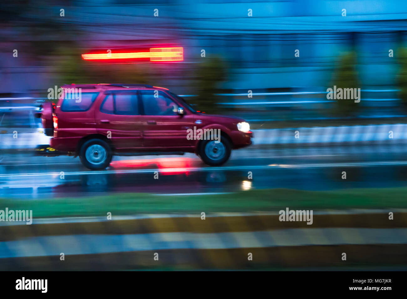 Red car taxi hi-res stock photography and images - Alamy