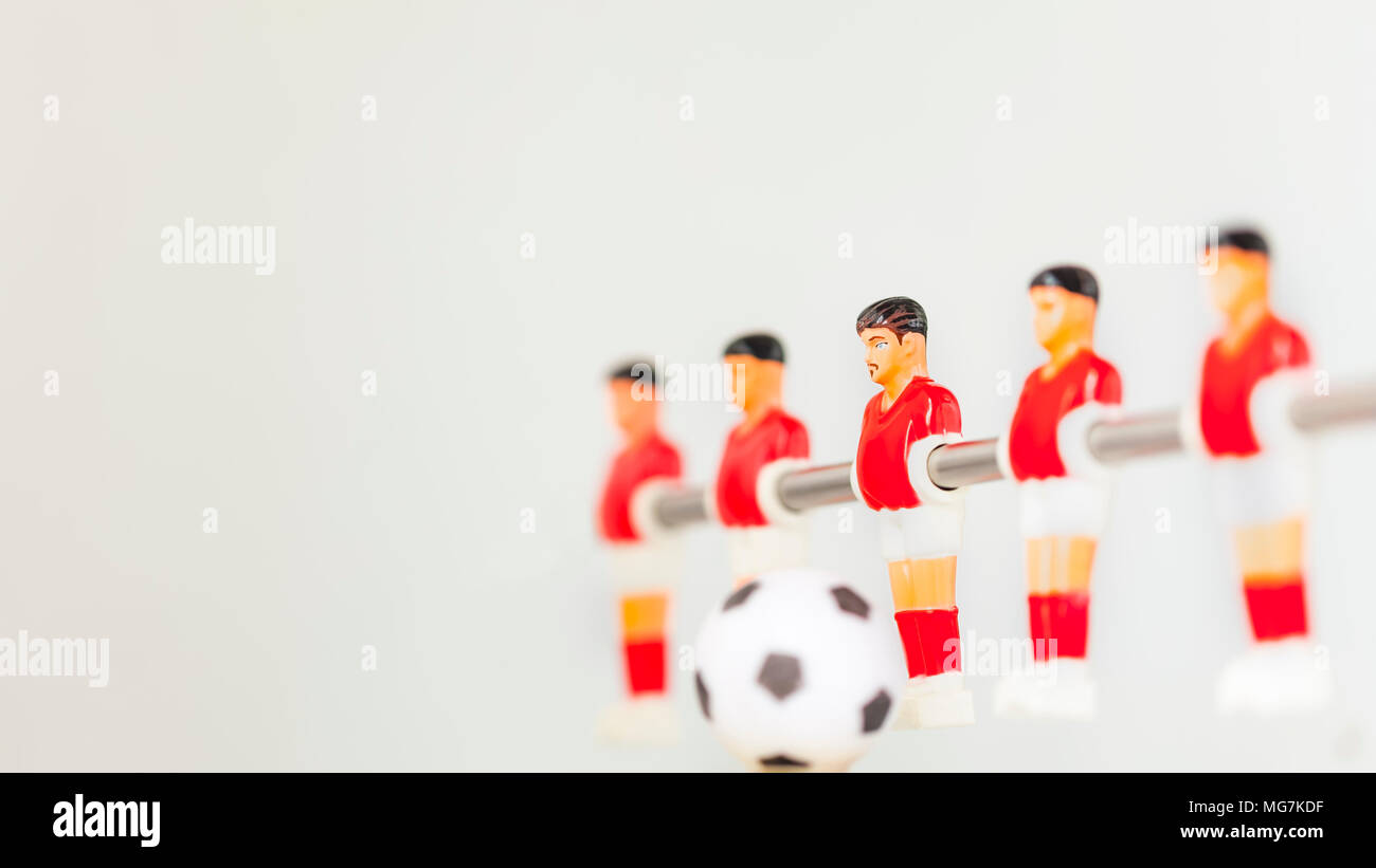 foosball player table soccer Stock Photo - Alamy