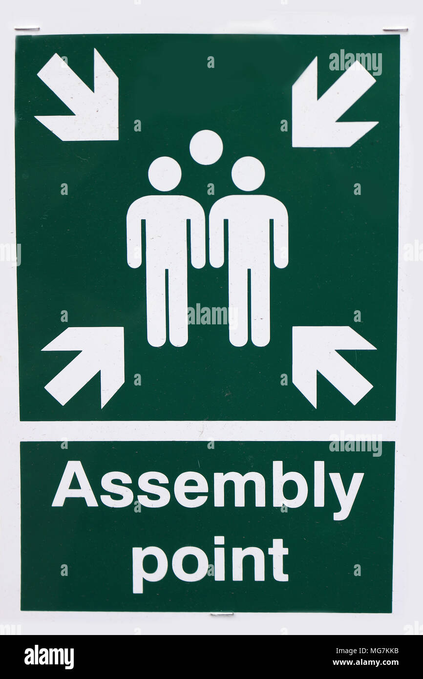 Emergency assembly point sign hi-res stock photography and images - Alamy