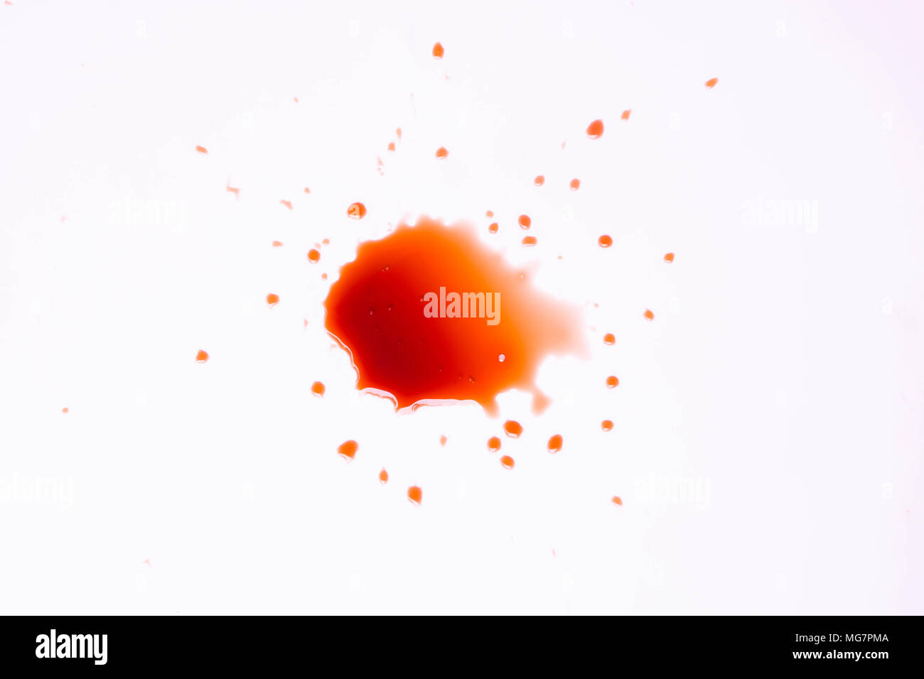 Blood stains on a white background Stock Photo - Alamy