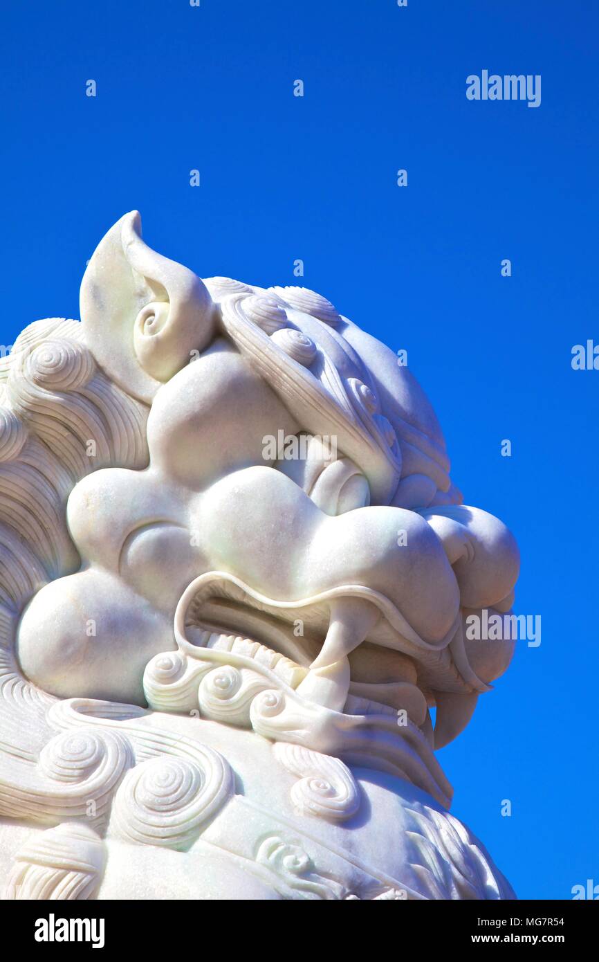 Chinese Guardian Lion, Hong Kong, China, South East Asia Stock Photo ...