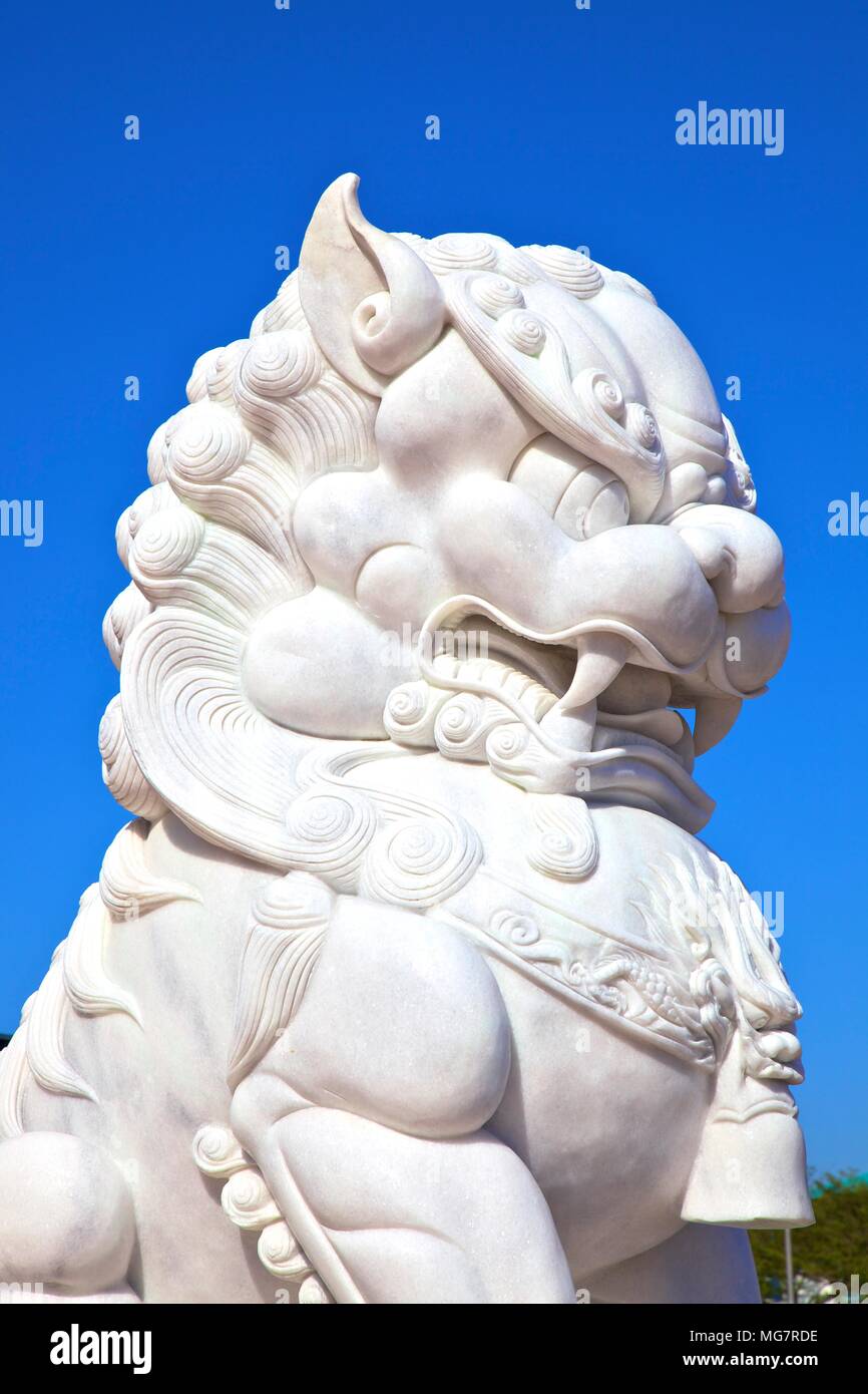Chinese Guardian Lion, Hong Kong, China, South East Asia Stock Photo ...