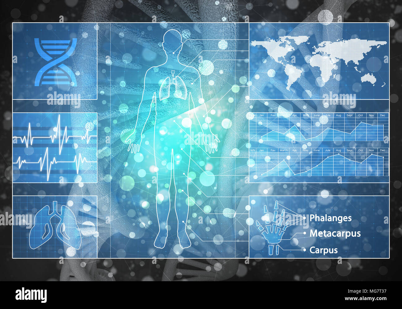Medicine user interface Stock Photo - Alamy