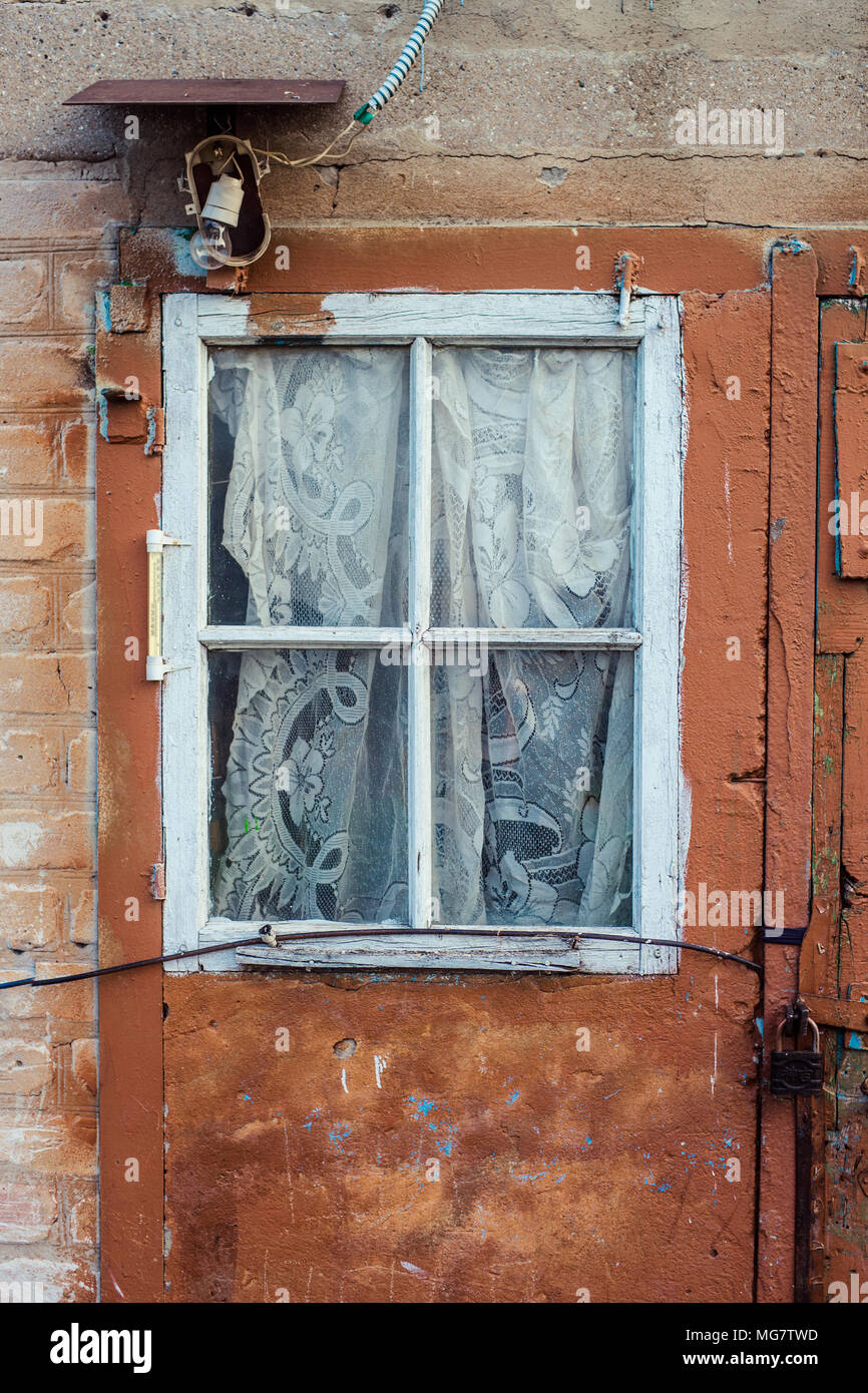 Facade of an old building with window Stock Photo - Alamy