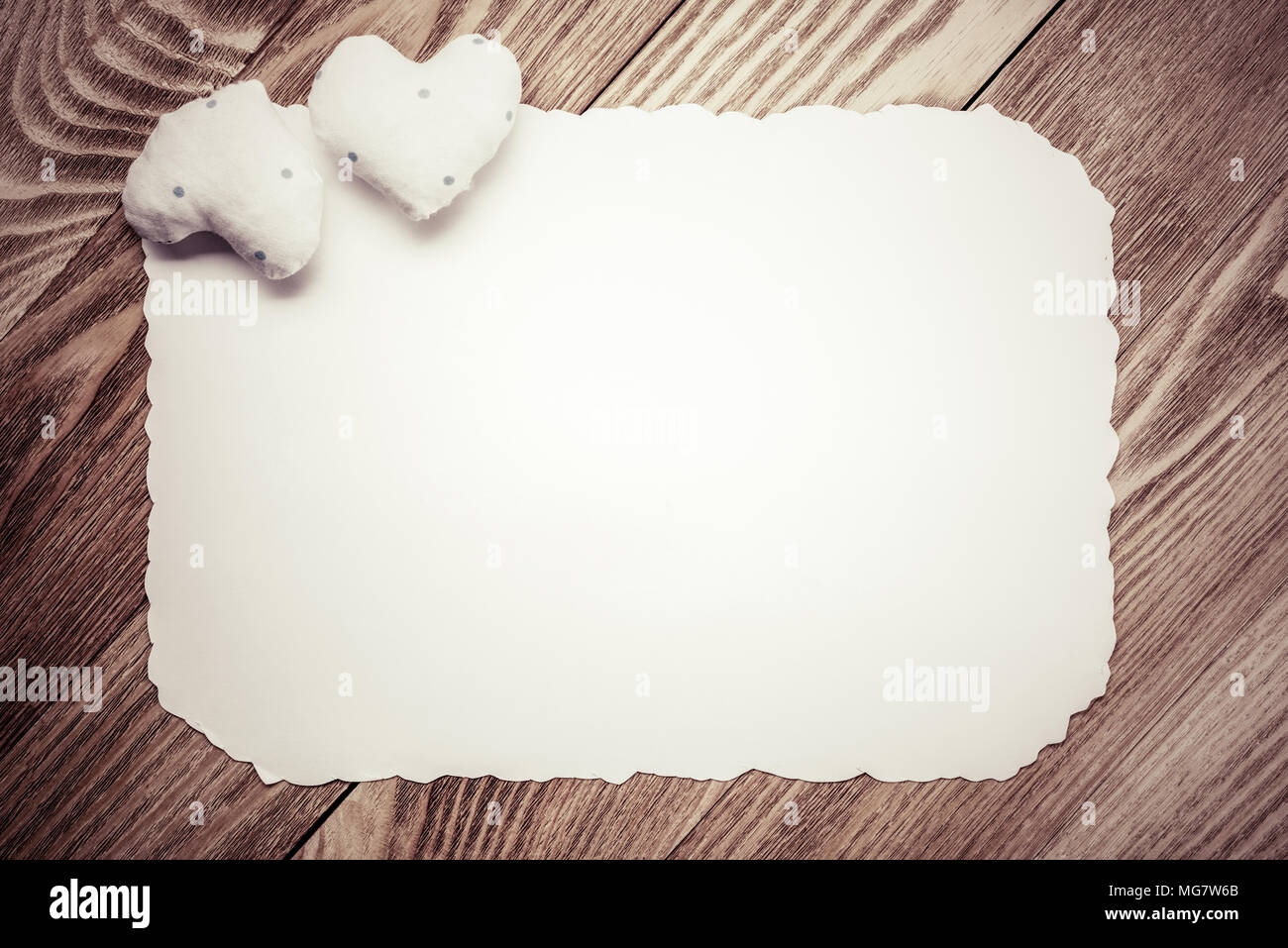 Blank paper for writing message Stock Photo - Alamy
