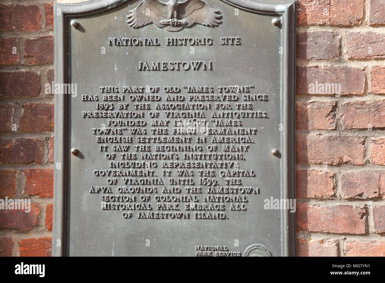 Virginia colonial national historical history park hi-res stock ...