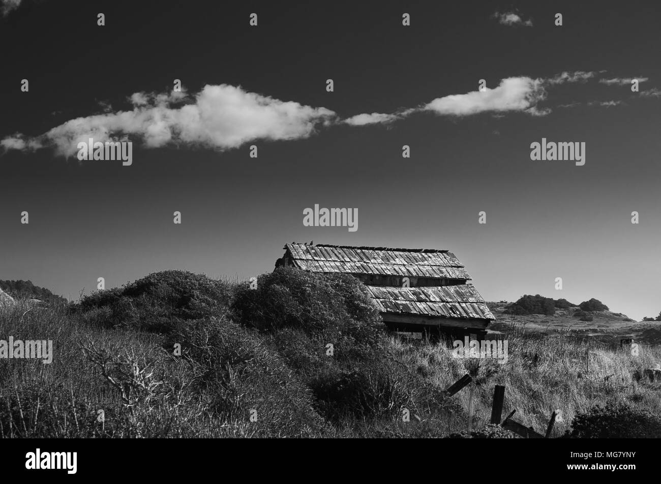 Shack roof Black and White Stock Photos & Images - Alamy