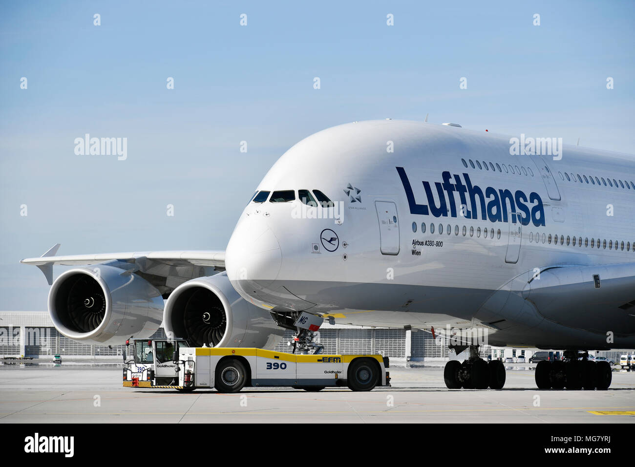 A 380-800, A380, Lufthansa, Aircraft, Airplane, Plane, Push, Push Back ...