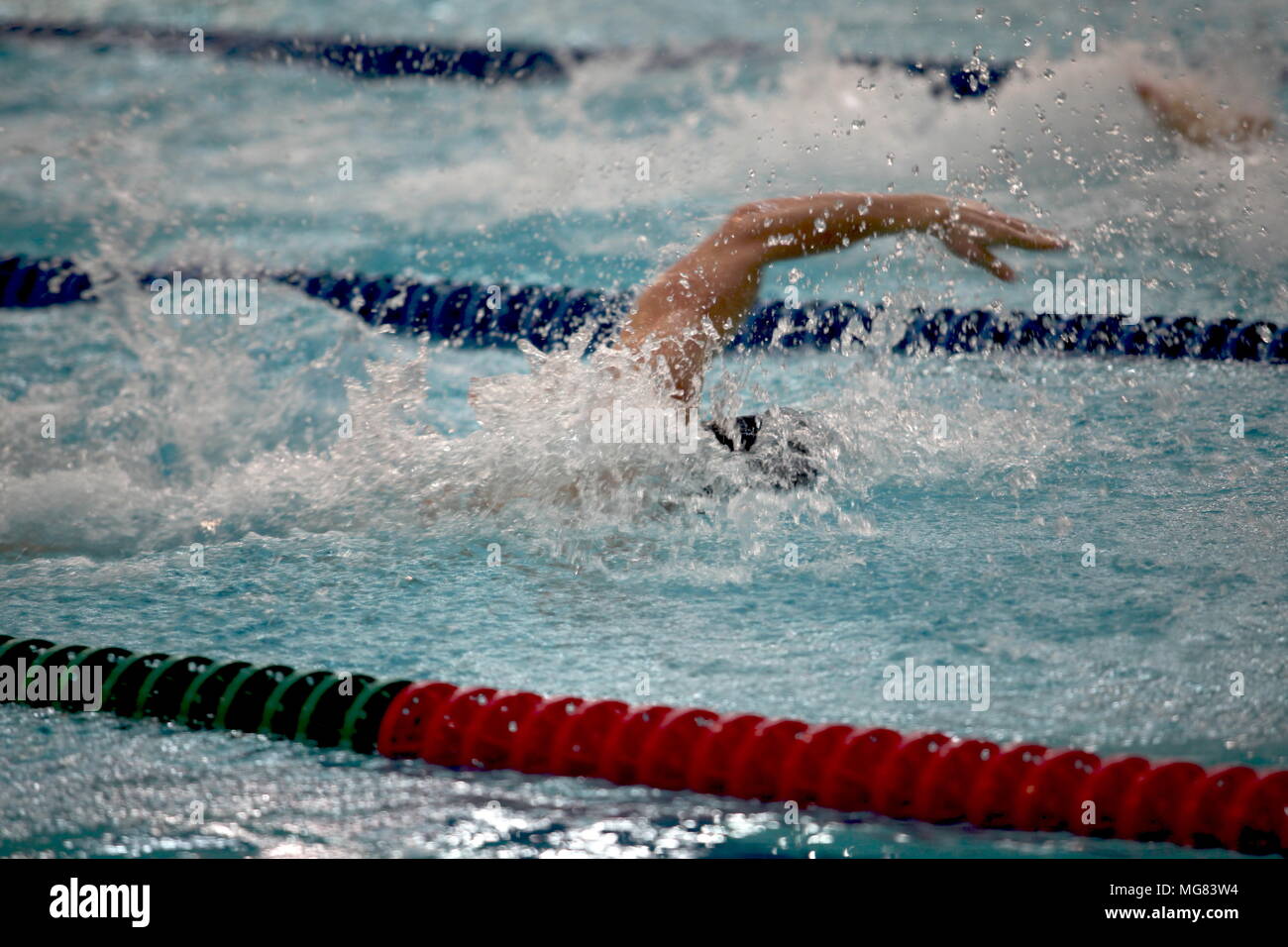 arms swimmer water splashing in a swimming pool Stock Photo - Alamy