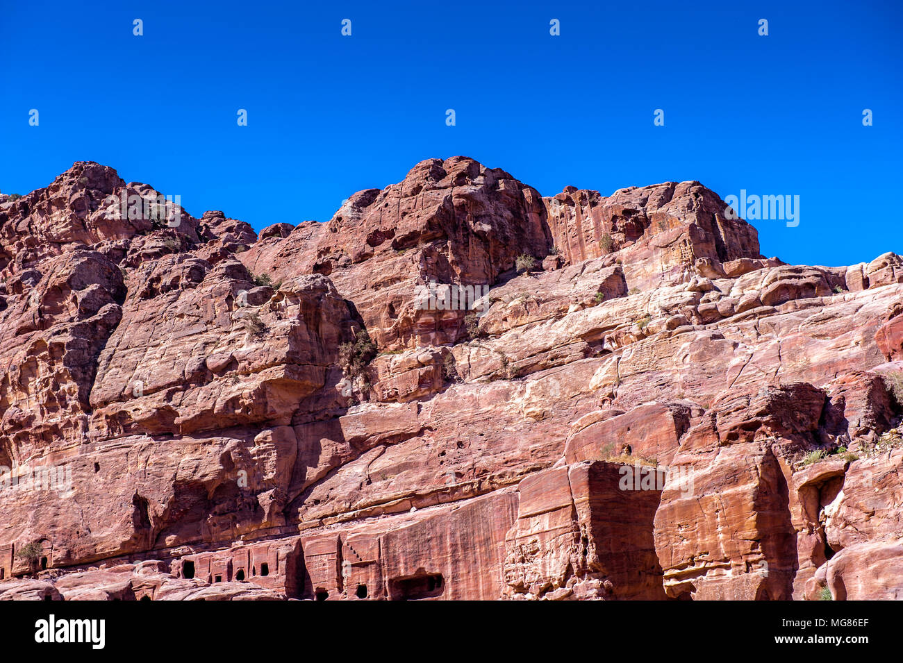 Mountains in Petra (Rose City), Jordan. Petra is one of the New Seven ...
