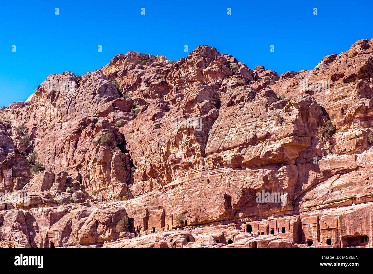 Mountains in Petra (Rose City), Jordan. Petra is one of the New Seven ...