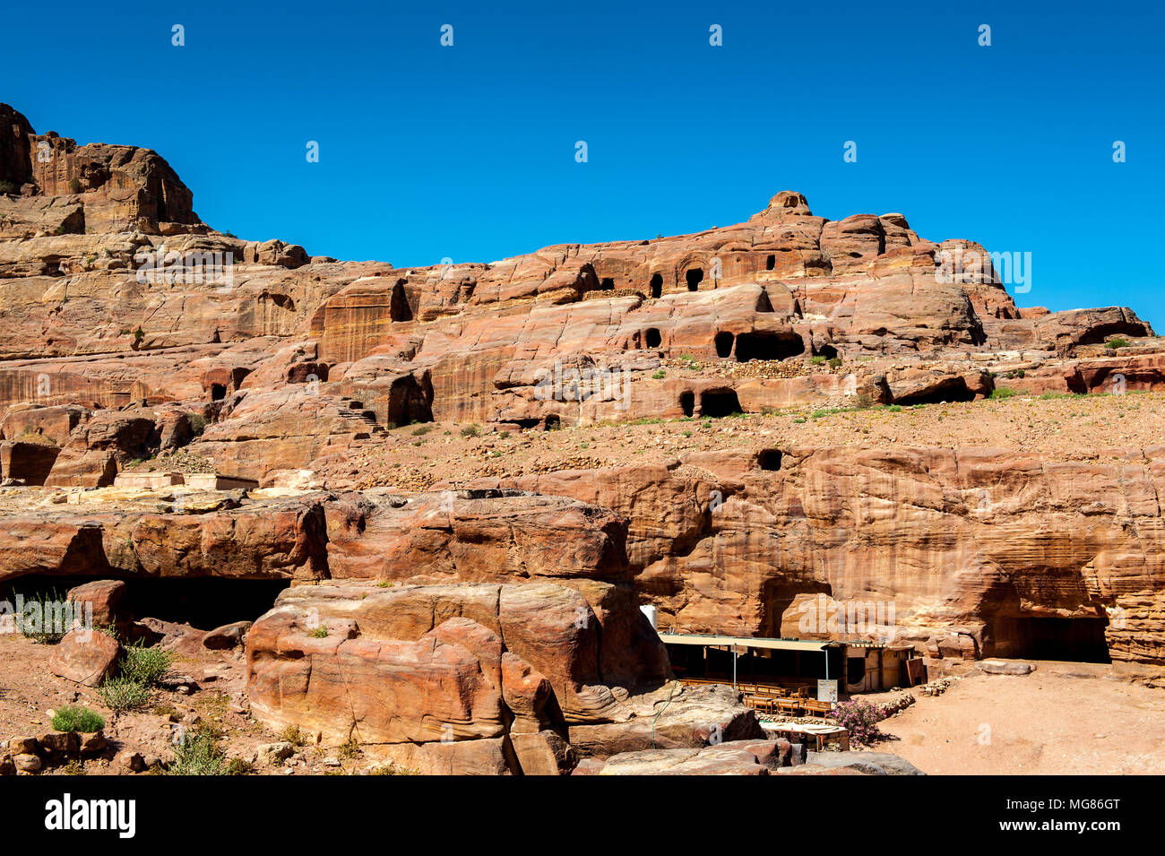 Nature and mountains in Petra (Rose City), Jordan. Petra is one of the ...