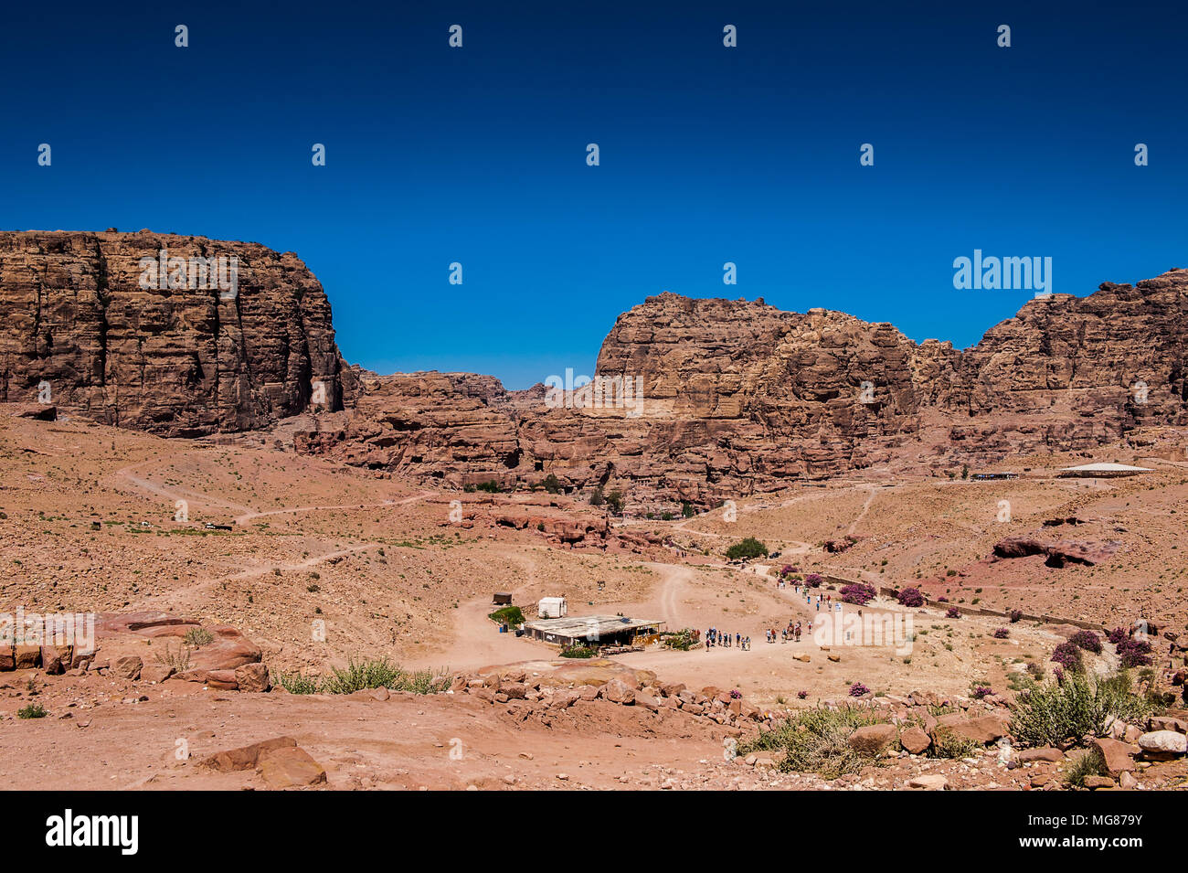 Canyon in Petra (Rose City), Jordan. The city of Petra was lost for ...