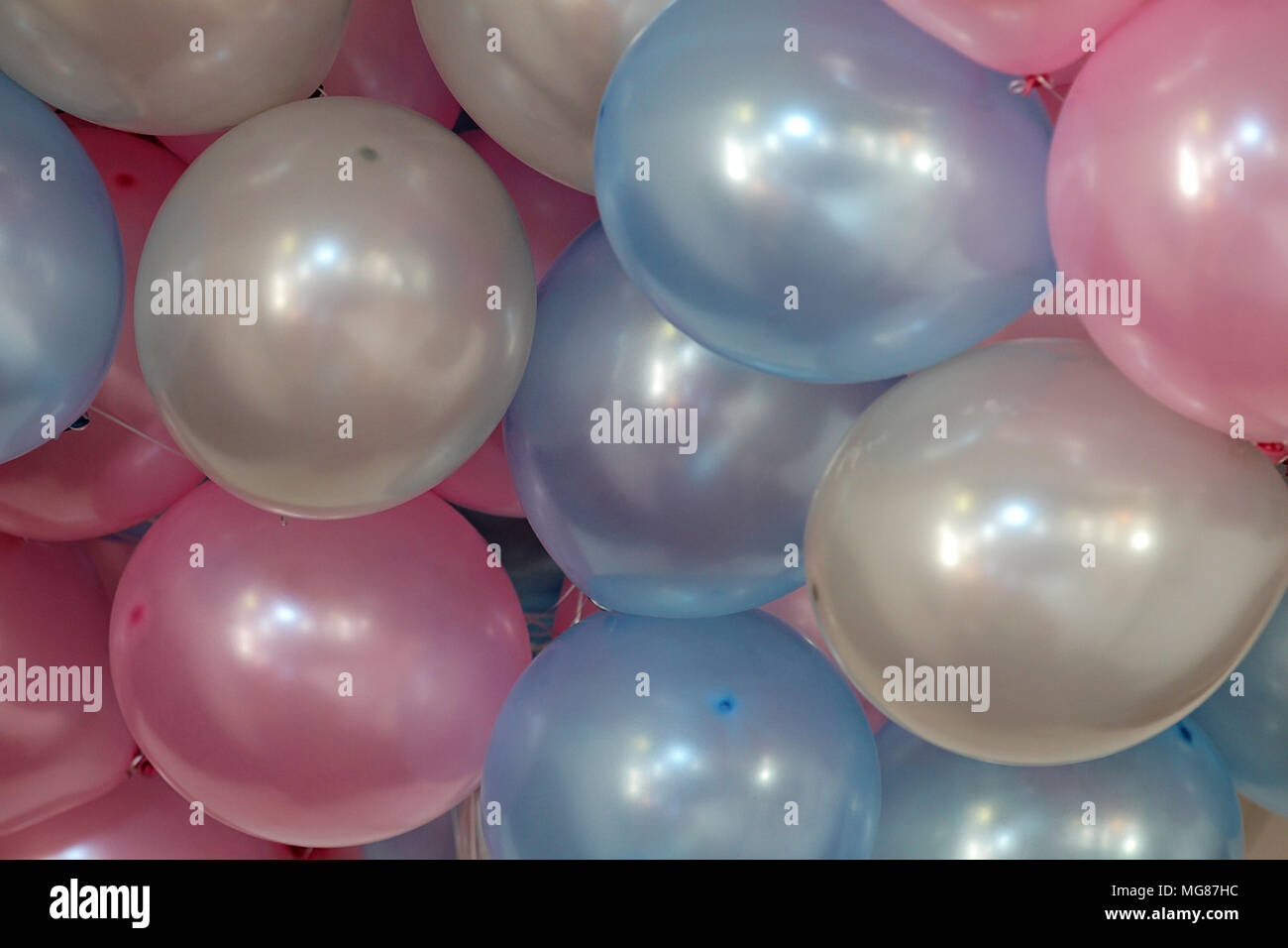 Metallic coloured helium balloons Stock Photo - Alamy