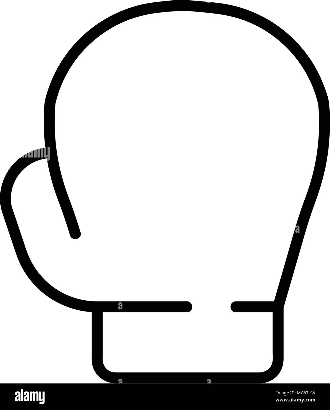 Boxing glove vector icon, isolated on white background Stock Vector ...