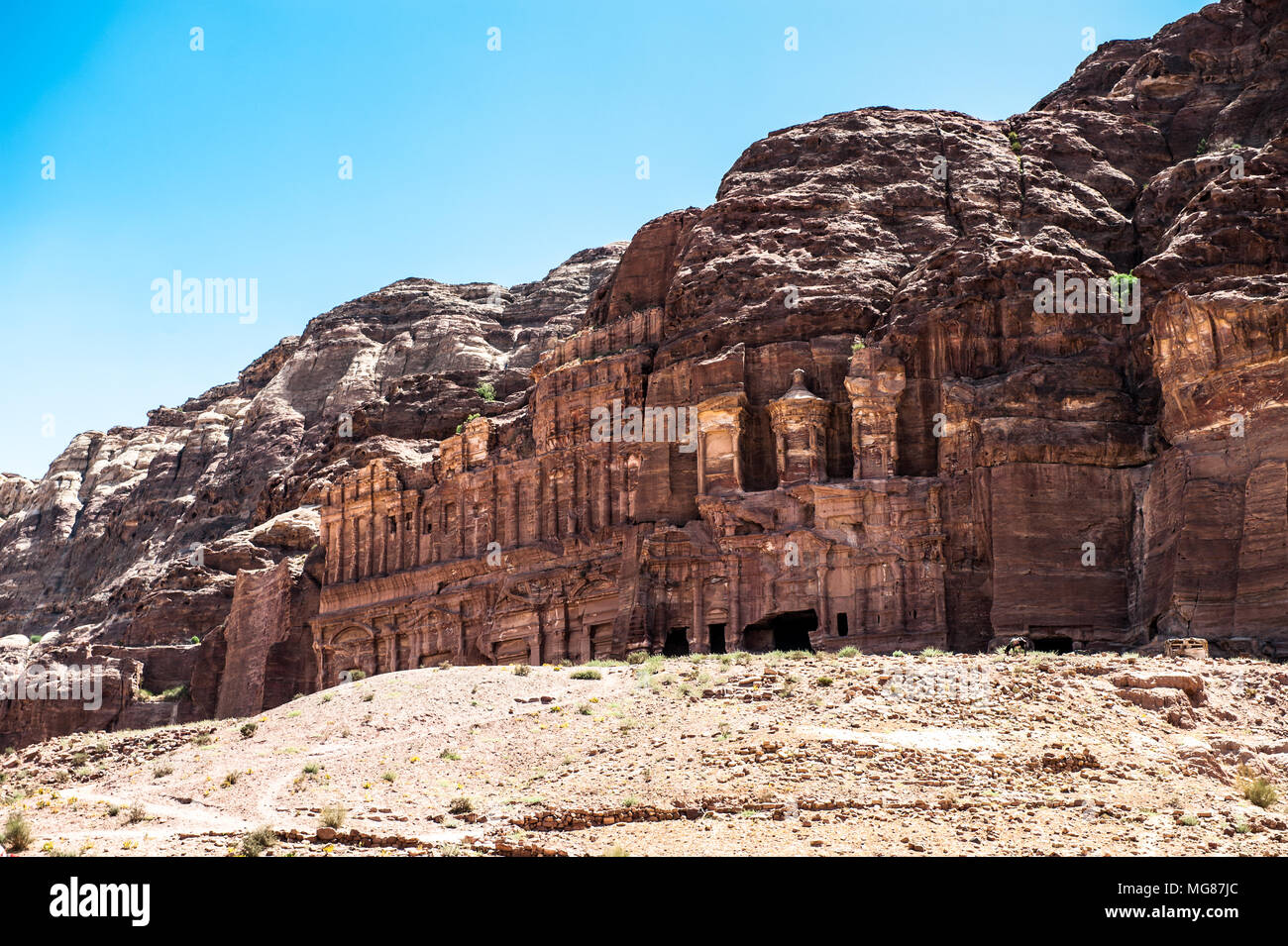 Rocks in Petra (Rose City), Jordan. The city of Petra was lost for over ...