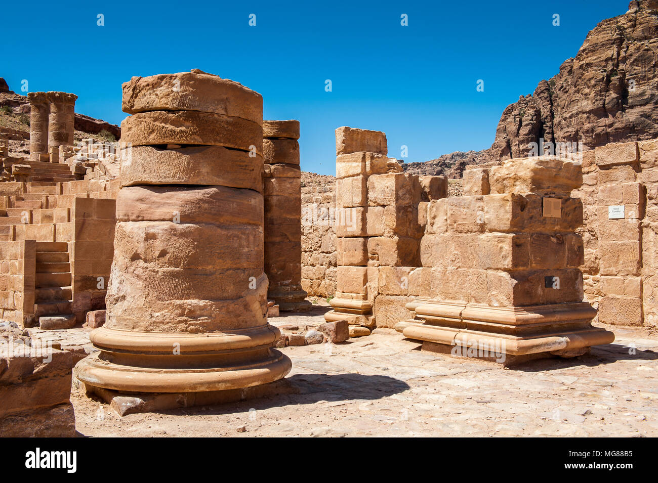 Great temple complex in Petra (Rose City), Jordan. The city of Petra ...
