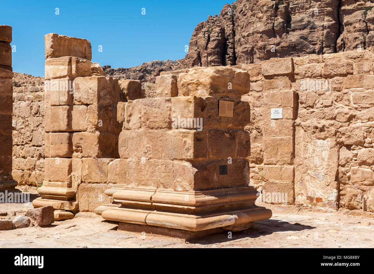 Great temple complex in Petra (Rose City), Jordan. The city of Petra ...