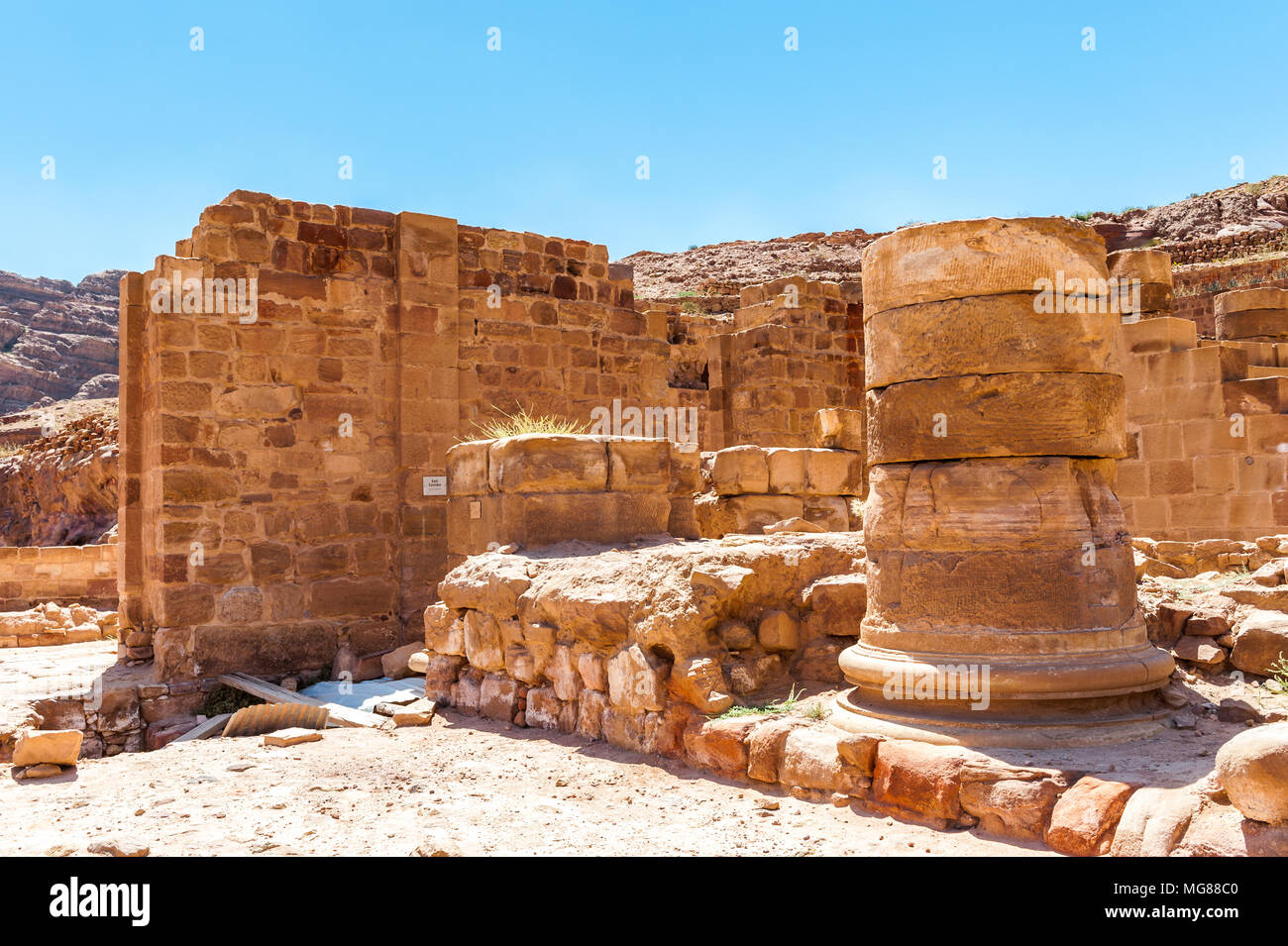 Great temple complex in Petra (Rose City), Jordan. The city of Petra ...