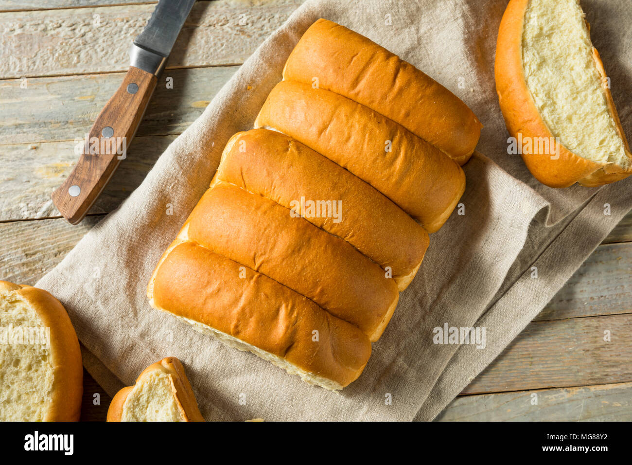 Homemade New England Style Buns Ready to Eat Stock Photo - Alamy