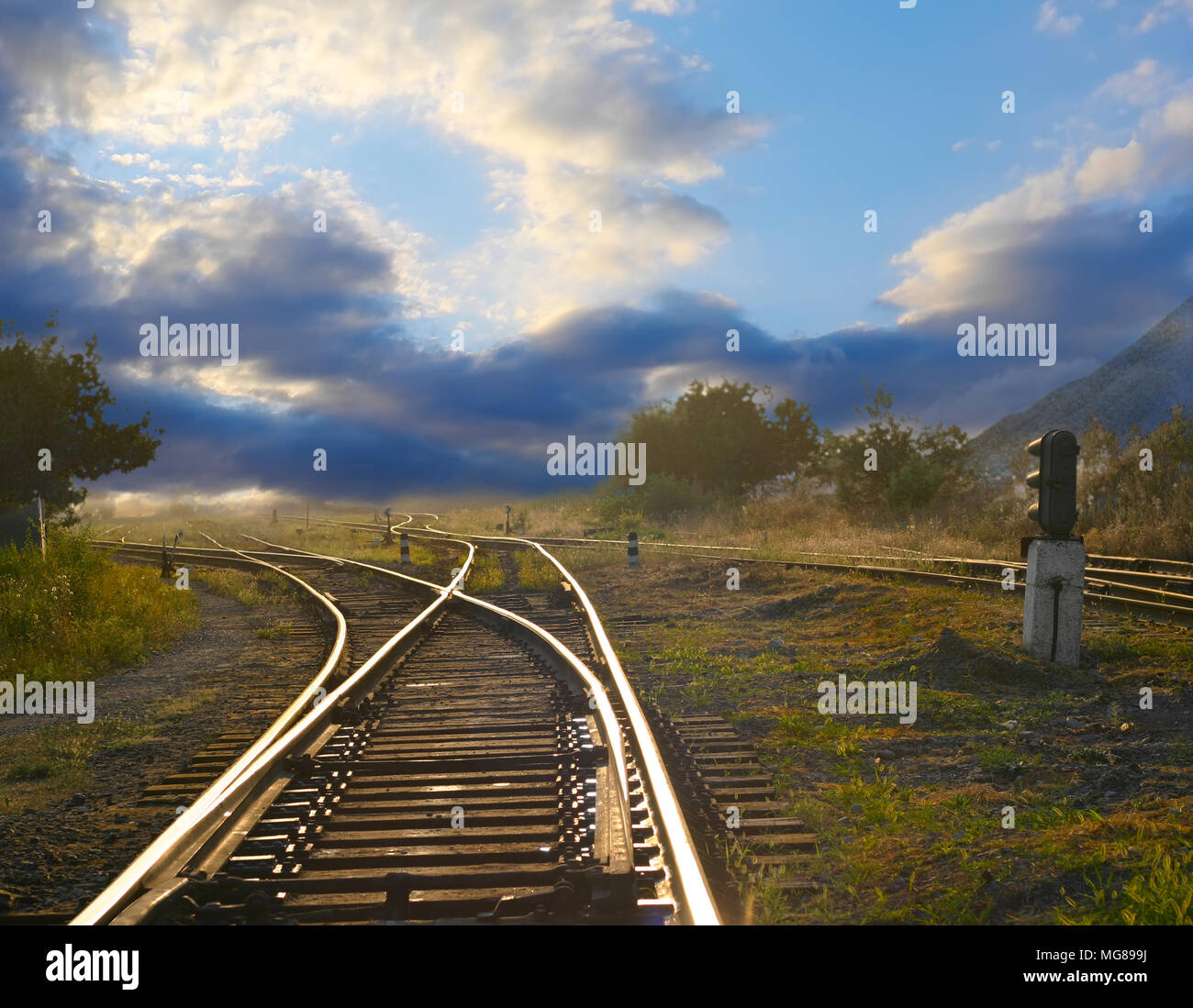 Moon and rails hi-res stock photography and images - Alamy
